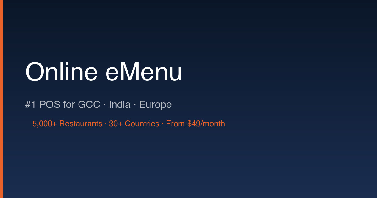 Online eMenu | #1 POS & Restaurant Management Software in GCC…